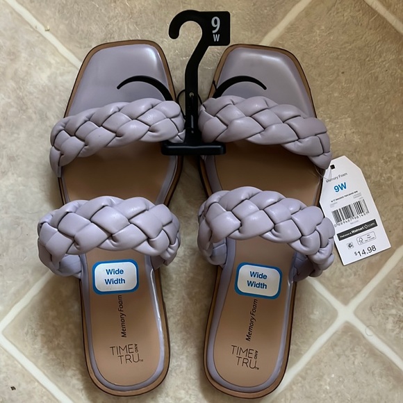 Time and Tru | Shoes | Time And Tru Sliders Light Purple Nwt | Poshmark